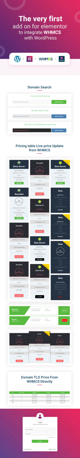 Elementor WHMCS Elements Pro - TheInnovs